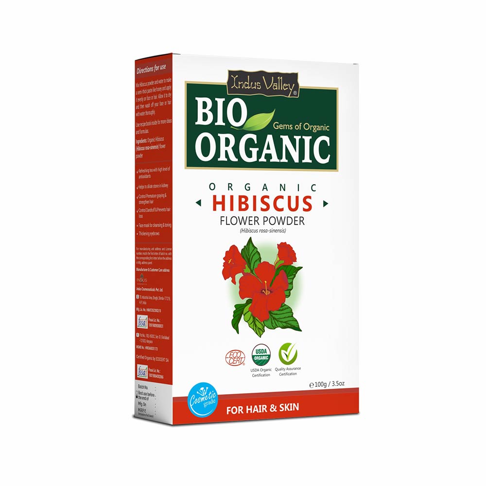 Indus Valley Organic Hibiscus Powder : Benefits, Uses